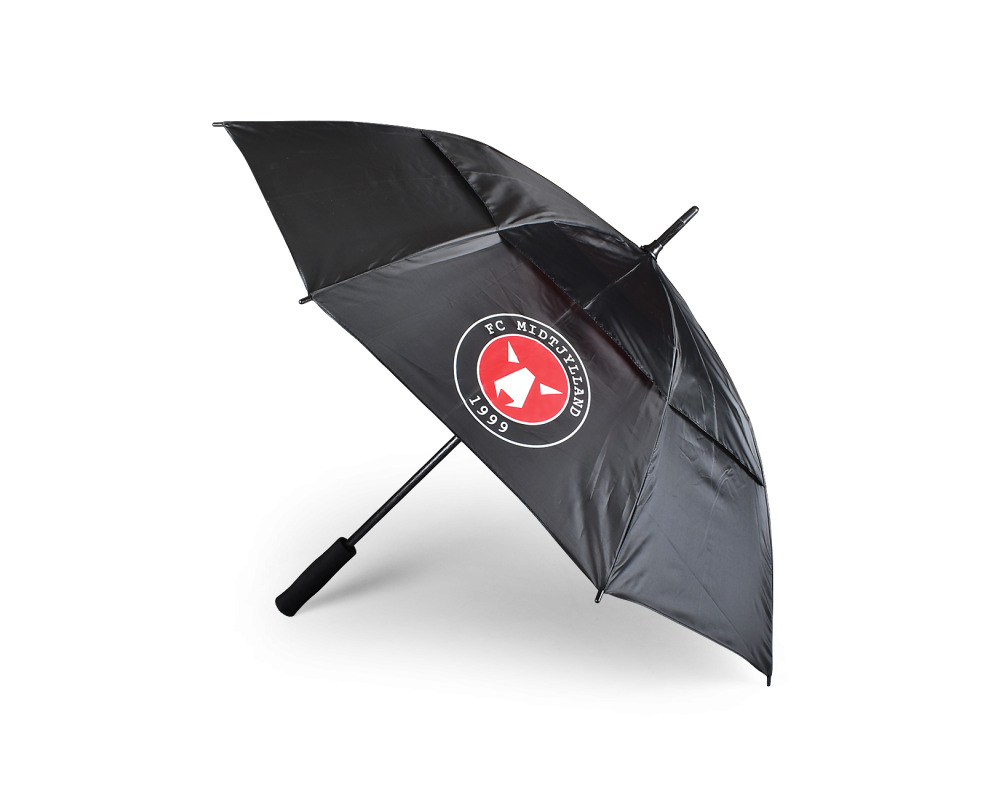 FC Midtjyllands store og sorte stormparaply | FCM SHOP
